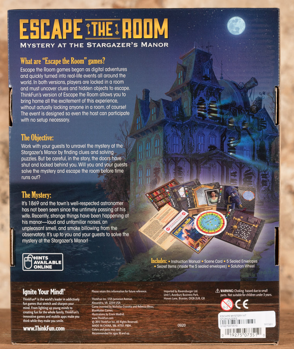 Escape The Room - Mystery at the Stargazer's Manor – Foothill Mercantile