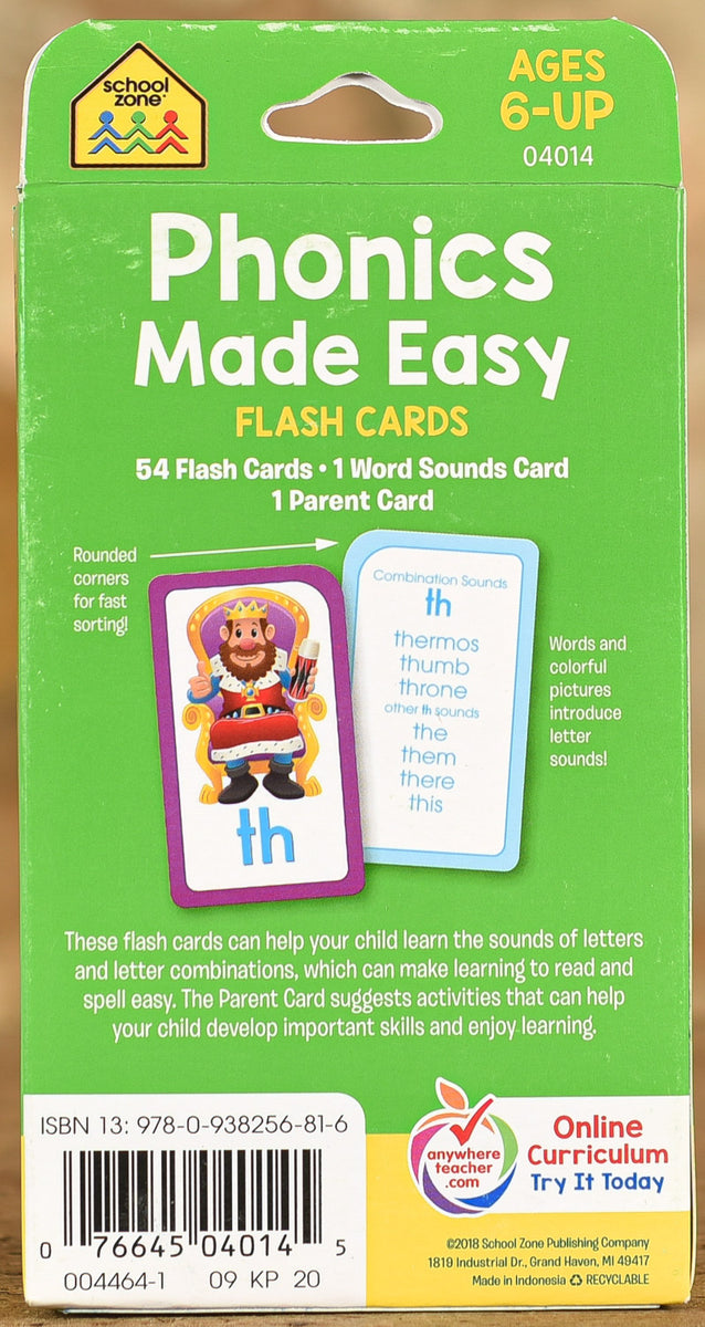 Flash Cards School Zone - Phonics Made Easy – Foothill Mercantile